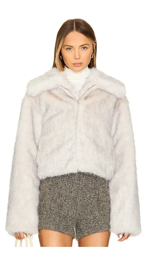 enewd nina mohair wool blouson ファージャケット Lovers And Friends Nina Faux Fur Jacket - Ivory - 76% Off