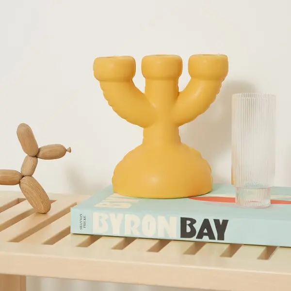 HOME STUDYO Eric Candelabra - Yolk Yellow