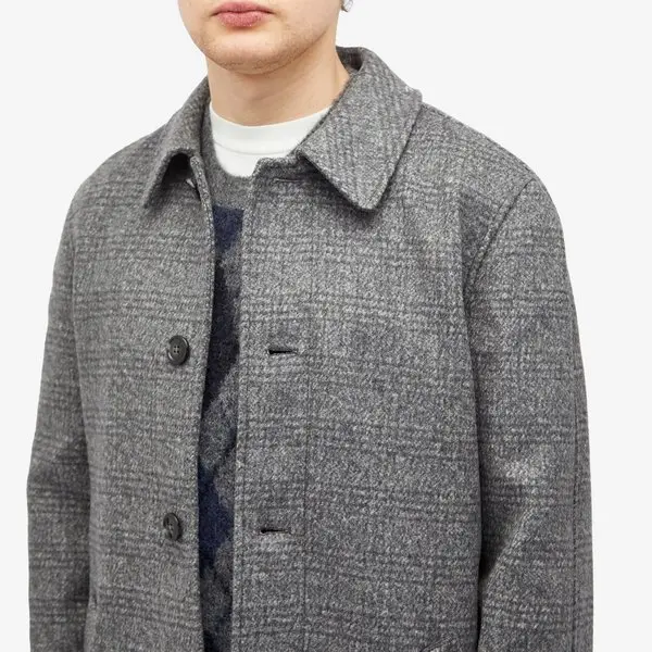 A.p.c. Pete Check Wool Mac
