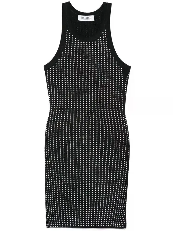 Attico Rhinestone Mini Dress