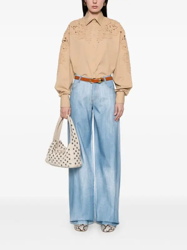 Ermanno Scervino Denim-print Trousers