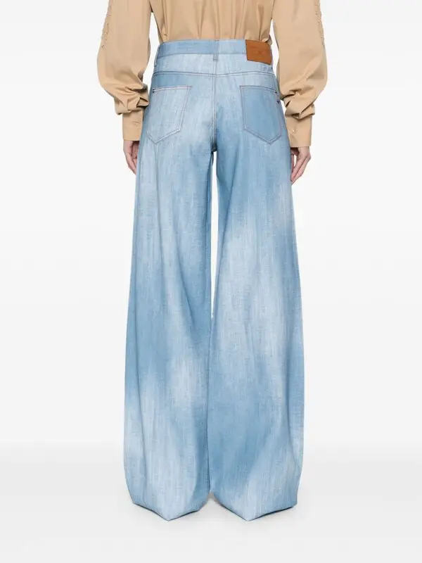 Ermanno Scervino Denim-print Trousers