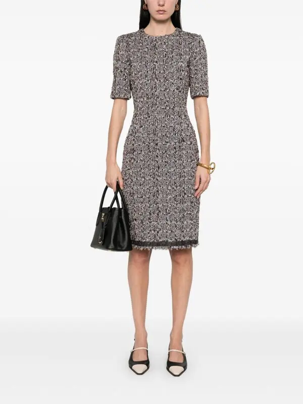 LANVIN Tweed Midi Dress