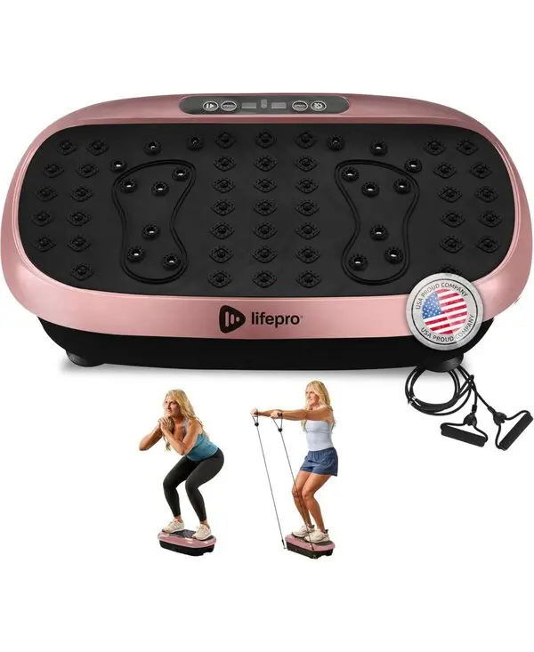 LIFEPRO Compact Vibration Plate Exercise Machine - Gold