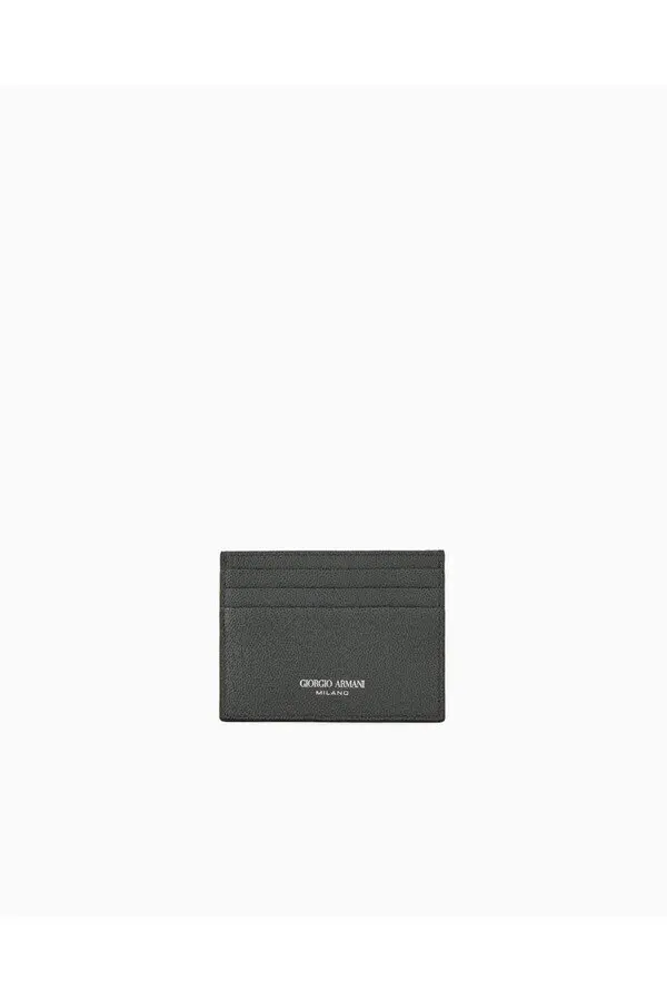Giorgio Armani Leather Card Holder - Green
