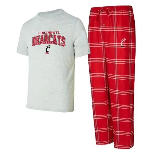 CONCEPTS SPORT Gray Cincinnati Bearcats T-shirt & Pants Sleep Set - Red