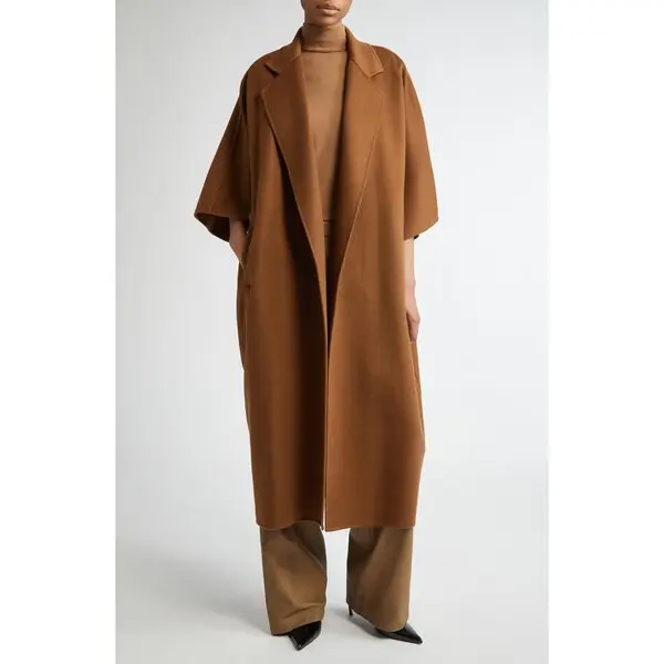 Max Mara Gitano Camel Hair Cape Coat - Tobacco