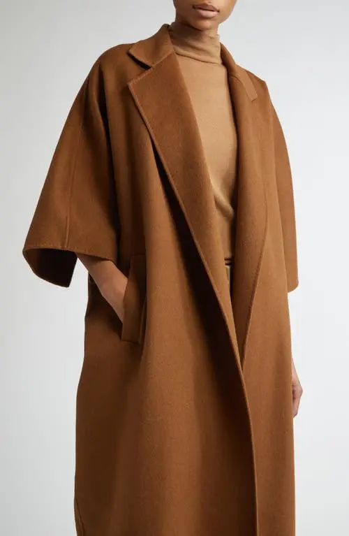 Max Mara Gitano Camel Hair Cape Coat - Tobacco