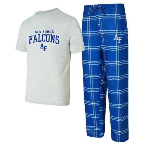 CONCEPTS SPORT Air Force Falcons T-shirt & Pants Sleep Set - Royal