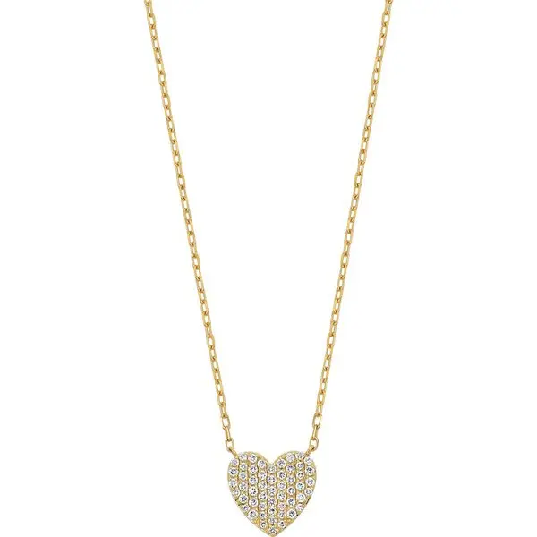 Bony Levy Pavé Diamond Heart Pendant Necklace - 18k Yellow Gold