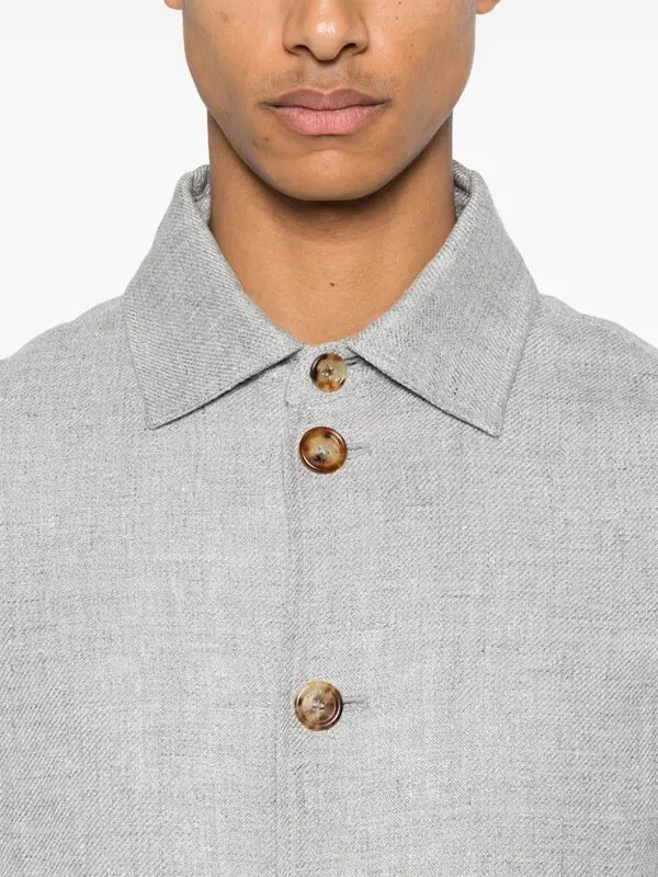 Brunello Cucinelli Mélange-effect Bomber Jacket - Grey