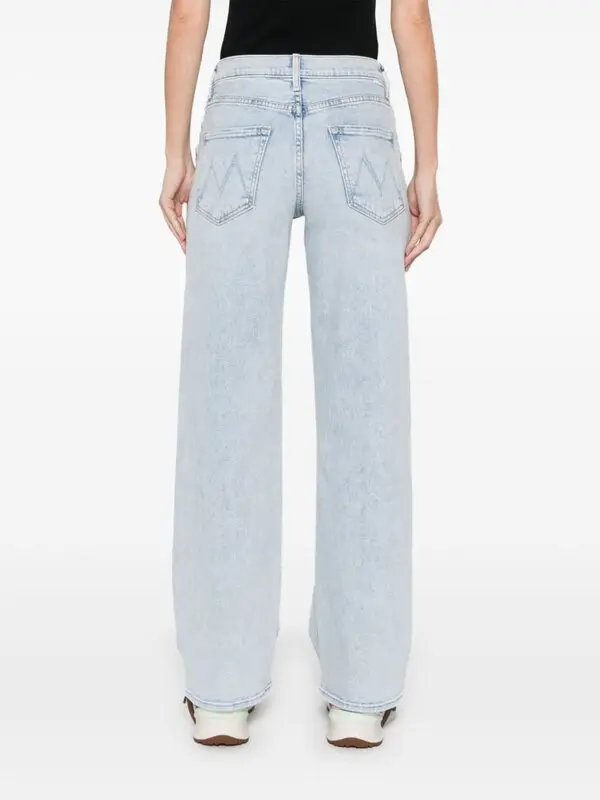 MOTHER The Spinner Zip Sneak Jeans - Blue