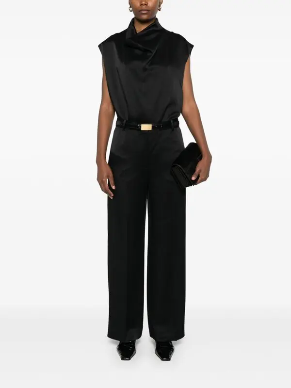 TOTEME Wide Leg Trousers - Black