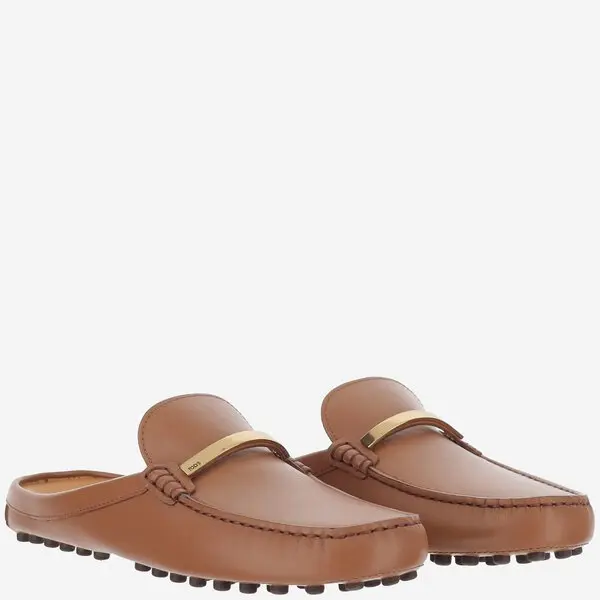 TOD'S Leather Gommino Sabot