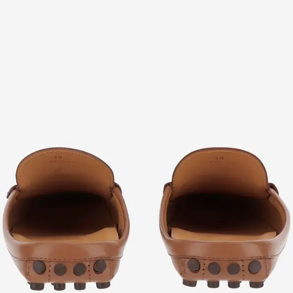 TOD'S Leather Gommino Sabot