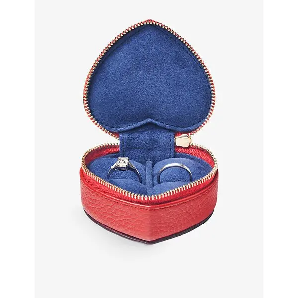 ASPINAL OF LONDON Branded Heart-shaped Leather Ring Box