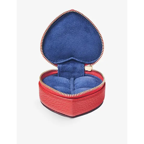 ASPINAL OF LONDON Branded Heart-shaped Leather Ring Box