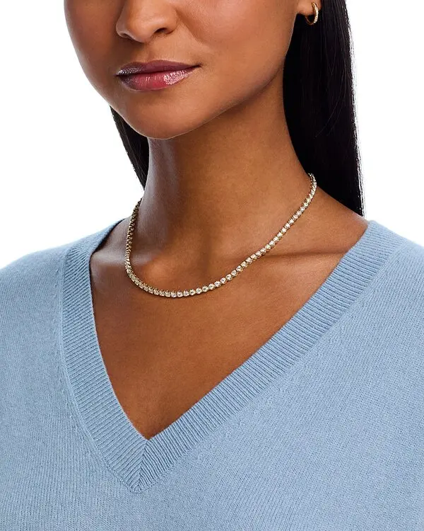Bloomingdale'S Diamond Tennis Necklace 10.0 Tcw - Yellow Gold