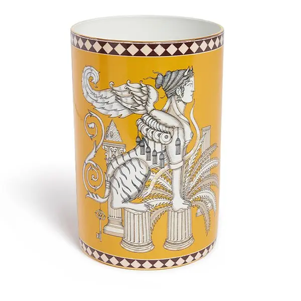 La DoubleJ Sphynx Pillar Vase - Saffron