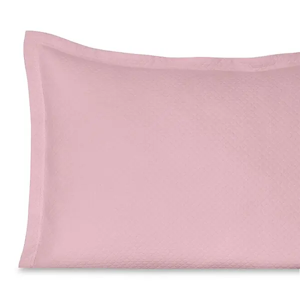 SFERRA Rombo Cotton Diamond Matelasse, Standard Sham - Carnation