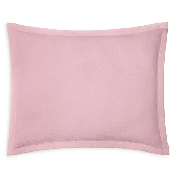 SFERRA Rombo Cotton Diamond Matelasse, Standard Sham - Carnation