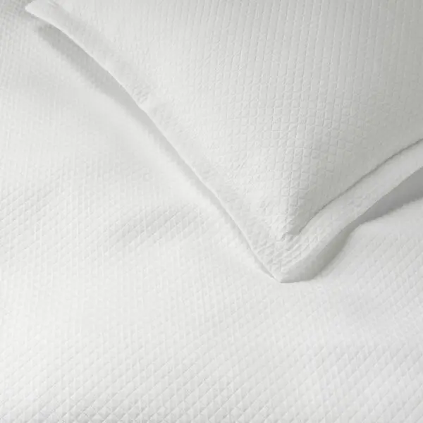 SFERRA Rombo Cotton Diamond Matelasse, Standard Sham - White