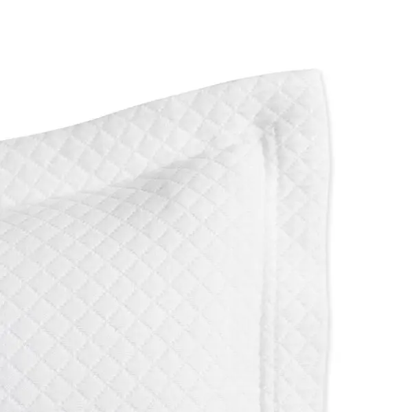 SFERRA Rombo Cotton Diamond Matelasse, Standard Sham - White