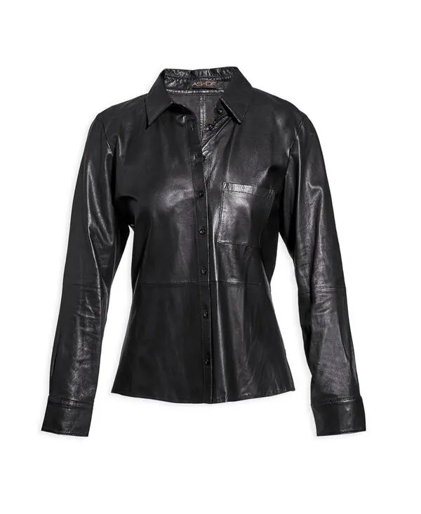AS By DF La Nuit Recycled Leather Blouse