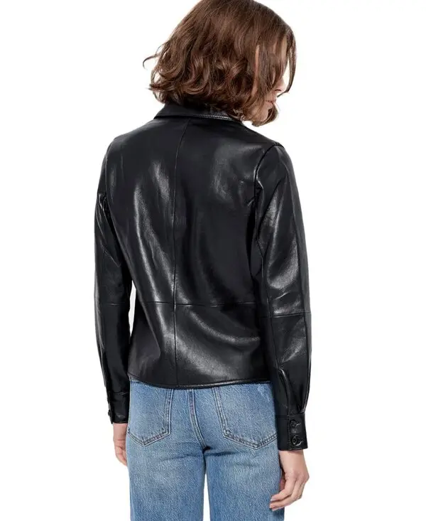 AS By DF La Nuit Recycled Leather Blouse