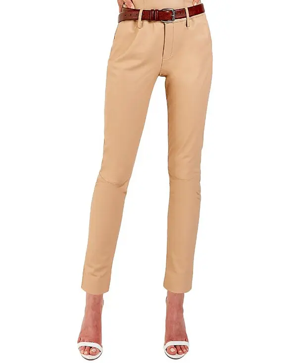 AS By DF Jordan Recycled Leather Trousers - Cafe Con Leche