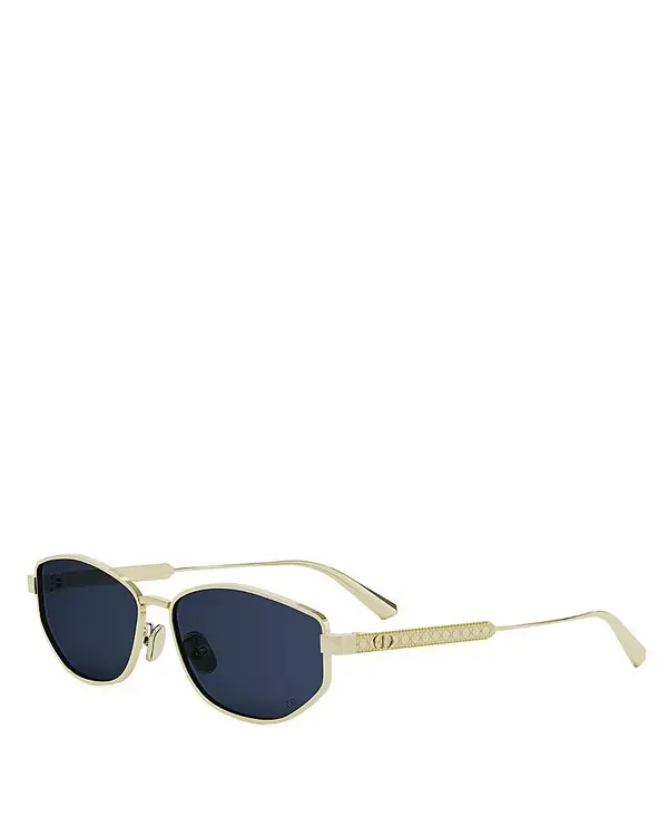 Dior Geometrical Sunglasses, 57mm - Gold/blue