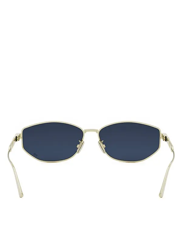 Dior Geometrical Sunglasses, 57mm - Gold/blue