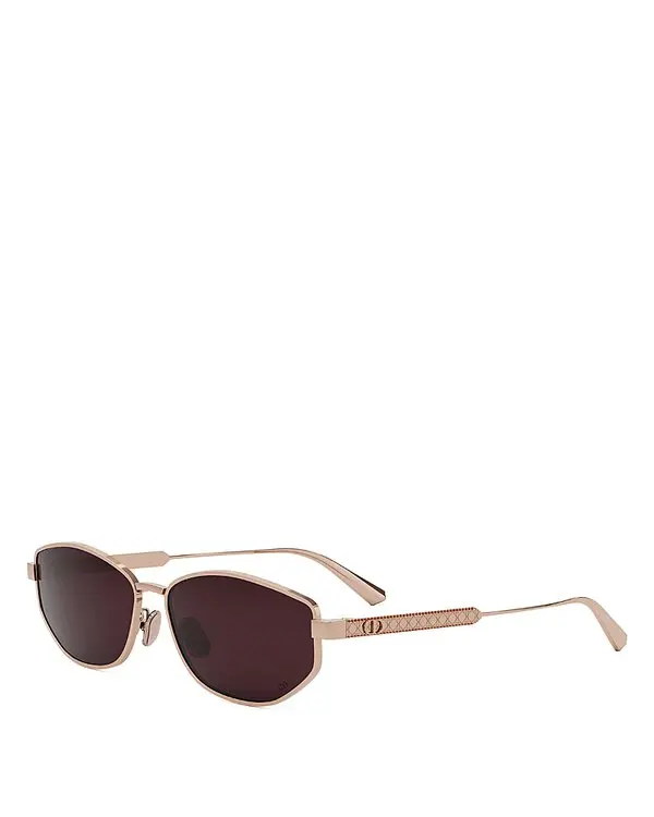 Dior Geometrical Sunglasses, 57mm - Gold/bordeaux