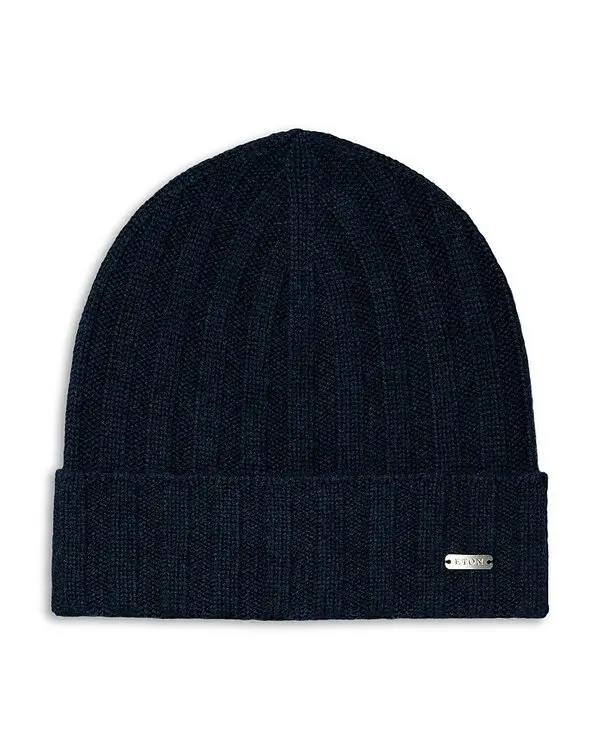 Eton Cashmere Beanie - Navy Blue