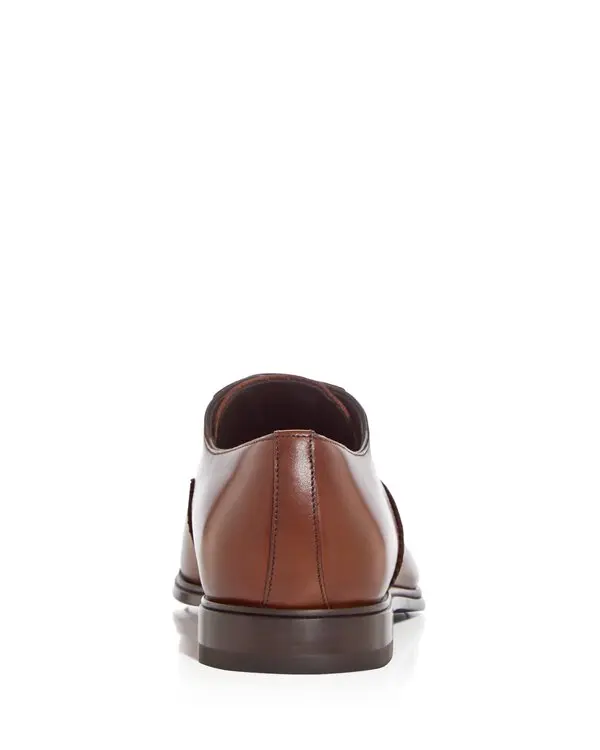 FERRAGAMO Boston Leather Cap Toe Oxfords - Naturale