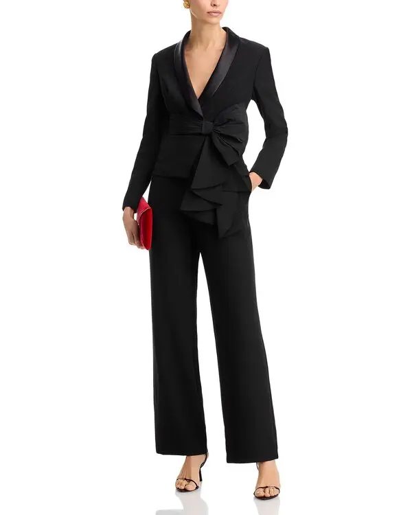 Aidan Mattox Bow Trim Jumpsuit