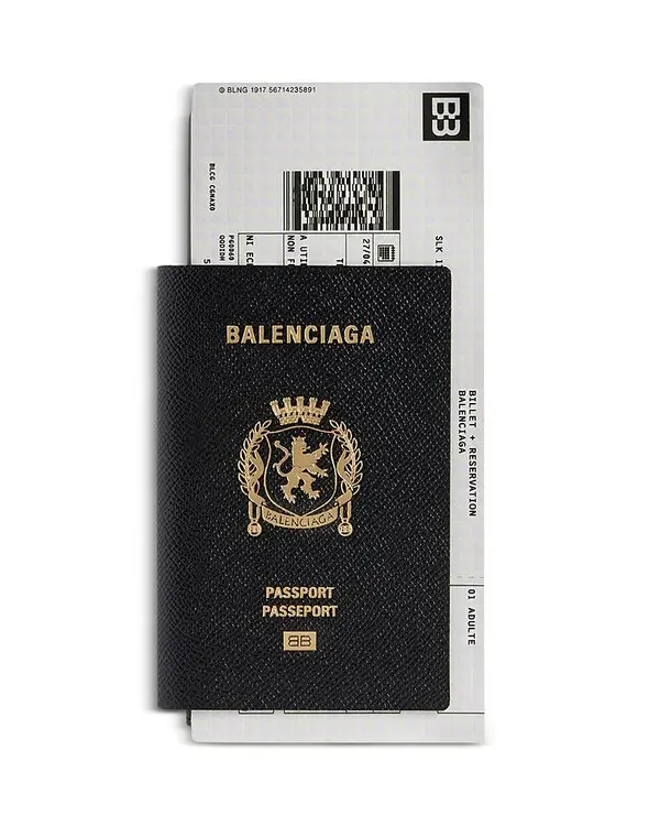 Balenciaga Passport Long Wallet 1 Ticket - Black