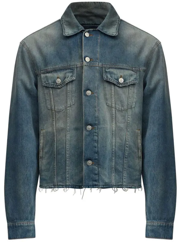 MAISON MARGIELA Cotton Denim Jacket - Blue