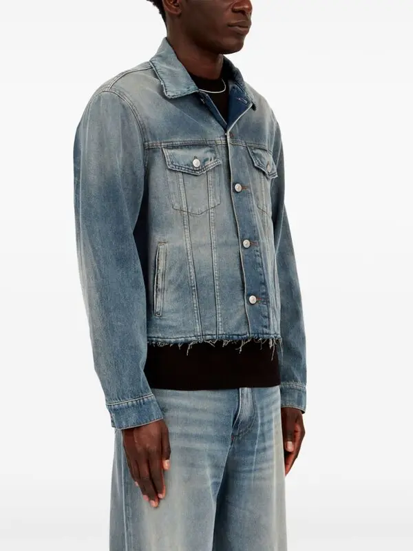 MAISON MARGIELA Cotton Denim Jacket - Blue