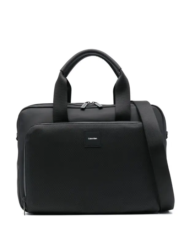 Calvin Klein Panelled Laptop Bag - Black