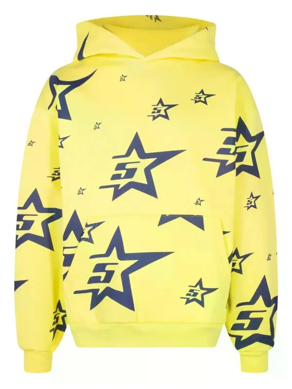 SP5DER 5star Zip Hoodie - Yellow