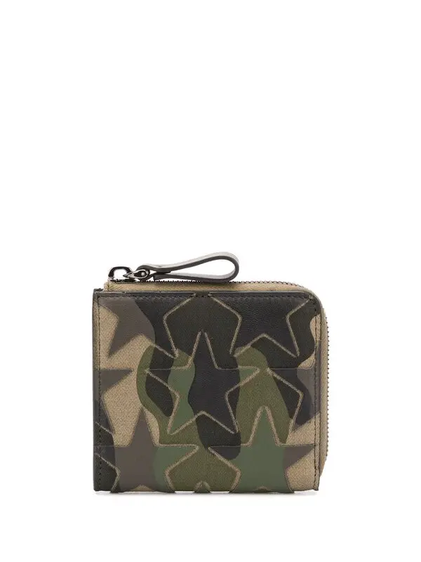 Valentino Garavani Camouflage Star Patch Wallet - Green