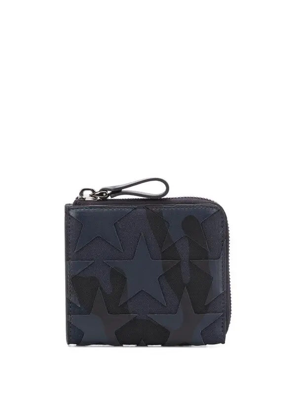 Valentino Garavani Camouflage Star Patch Wallet - Blue