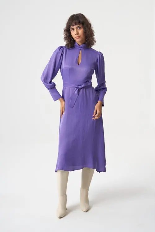 MIZALLE Woven Satin Midi Dress
