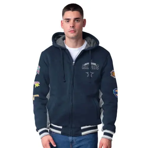 G-III SPORTS BY CARL BANKS Dallas Cowboys No Huddle Commemorative Full-zip Hoodie Jacket - Navy