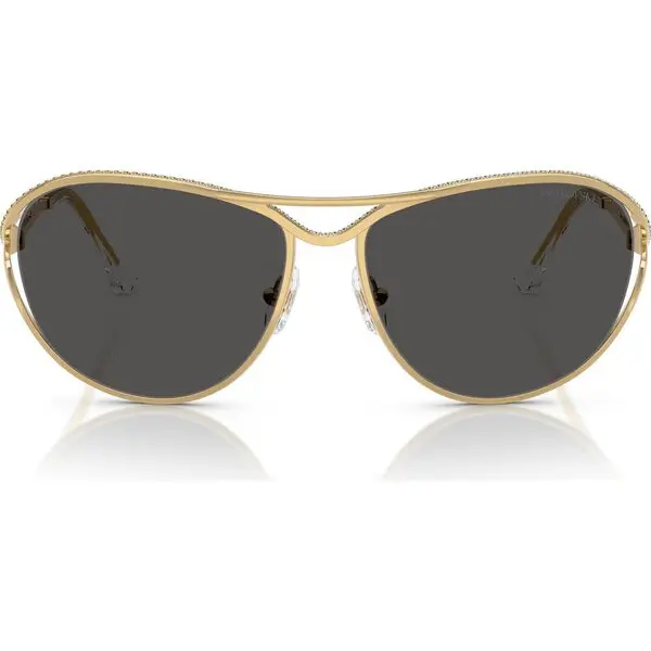 SWAROVSKI 59mm Pilot Sunglasses - Gold