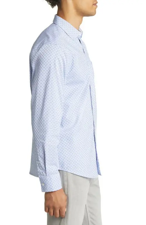 Tommy Bahama Sarasota Stretch Ventura Islandzone® Stripe Stretch Button-up Shirt - Blues