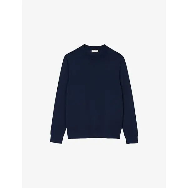 Sandro Crewneck Fine-knit Jumper - Bleus