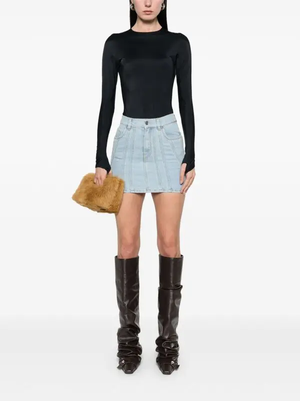 MUGLER Spiral Mini Skirt