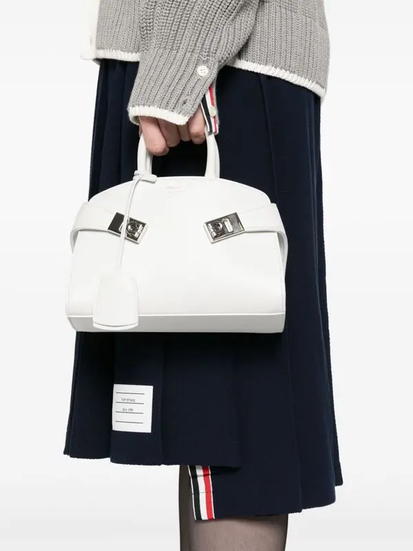 Thom Browne Pleated Chevron-knit Midi Skirt